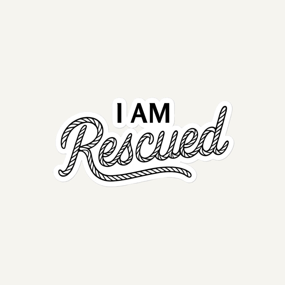 'I Am Rescued' Sticker – Rescued Company